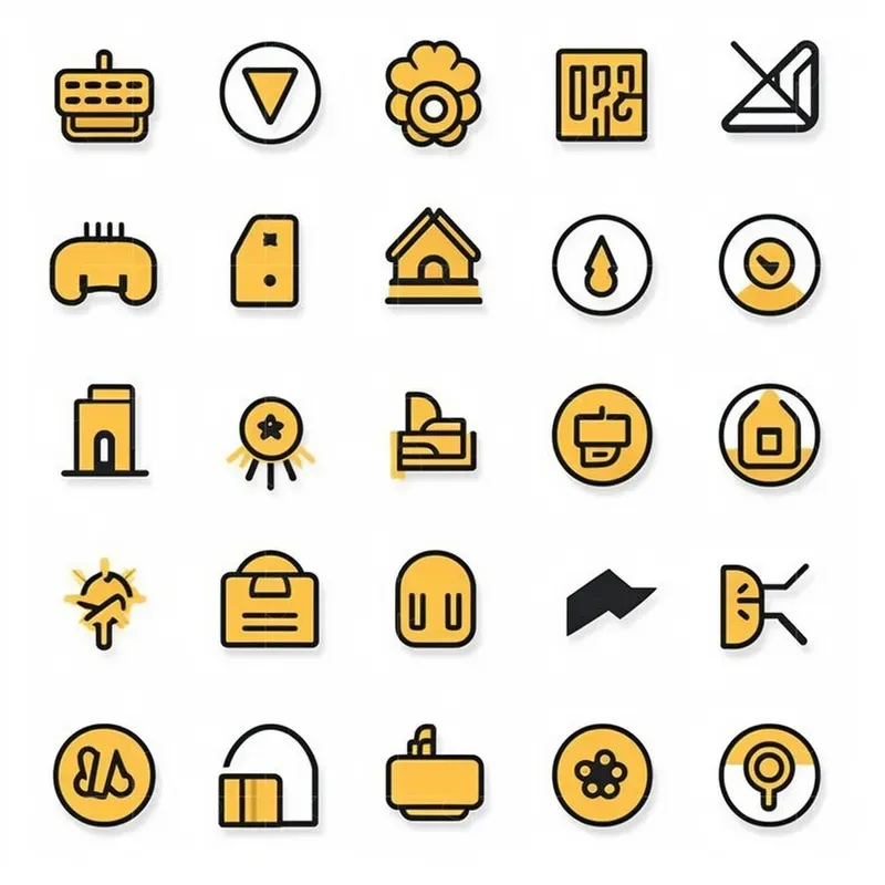 Modern Minimalistic Industry Icons Packs Midjourney Prompt | PromptBase