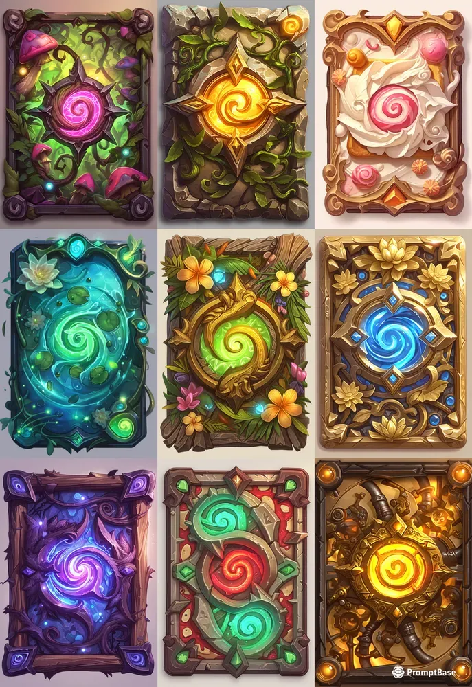 Hearthstone Card Backs 2 Midjourney Prompt | PromptBase