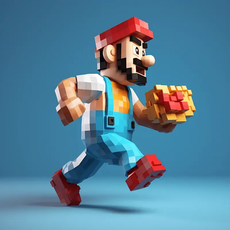 Real 3D Pixelated Characters Midjourney Prompt | PromptBase