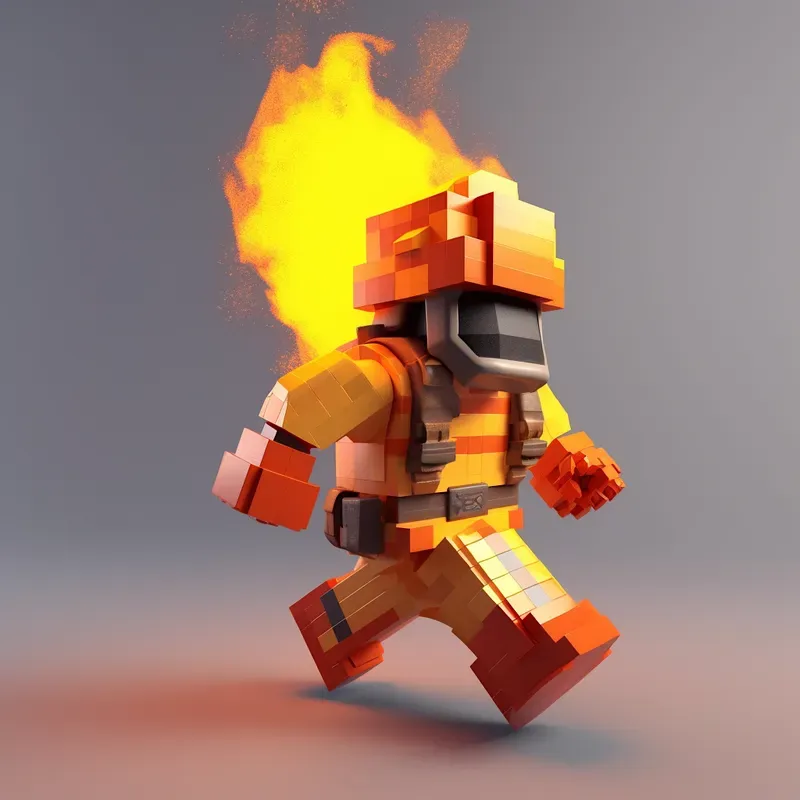 Real 3D Pixelated Characters Midjourney Prompt | PromptBase