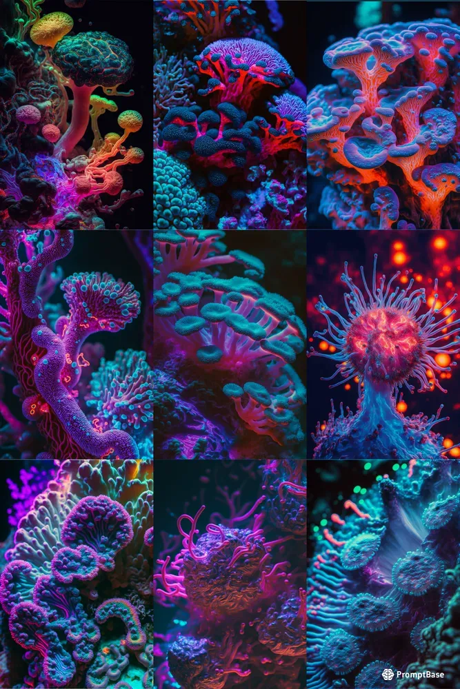 Alien Bio Organisms Posters Midjourney Prompt | PromptBase