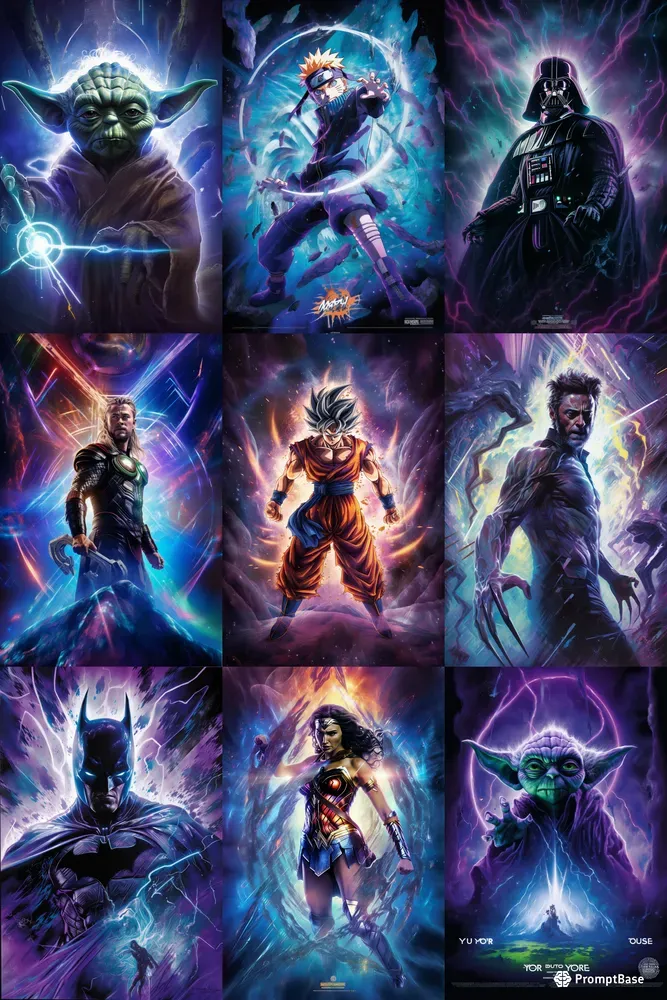 Epic Character Posters Midjourney Prompt | PromptBase