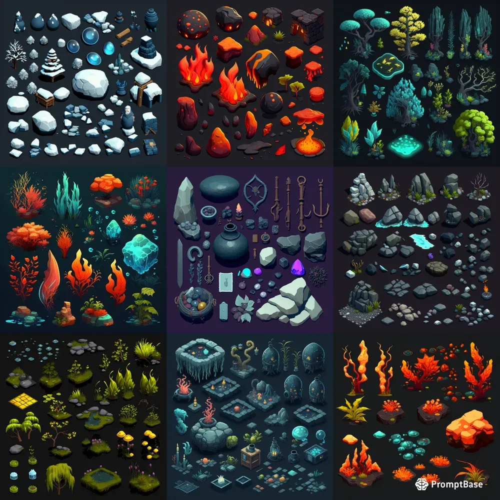 2D Video Game Assets Top-down View Midjourney Prompt | PromptBase