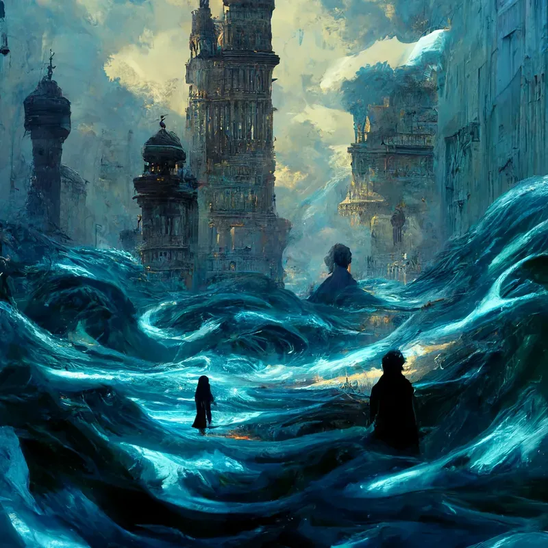 Elemental Fantasy Landscape Wallpapers Midjourney Prompt | PromptBase