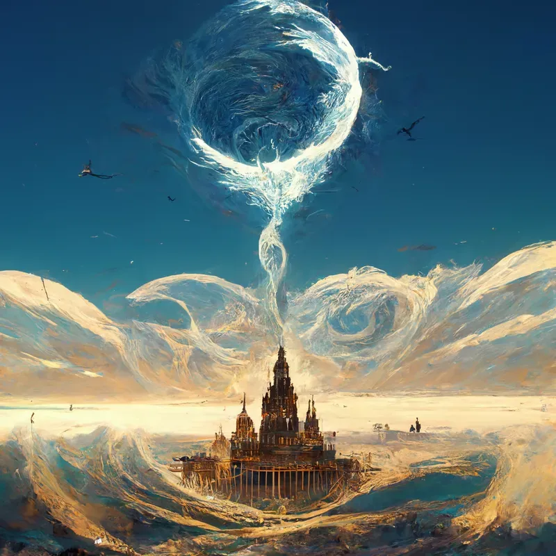 Elemental Fantasy Landscape Wallpapers Midjourney Prompt | PromptBase