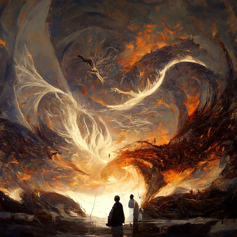 Elemental Fantasy Landscape Wallpapers Midjourney Prompt | PromptBase