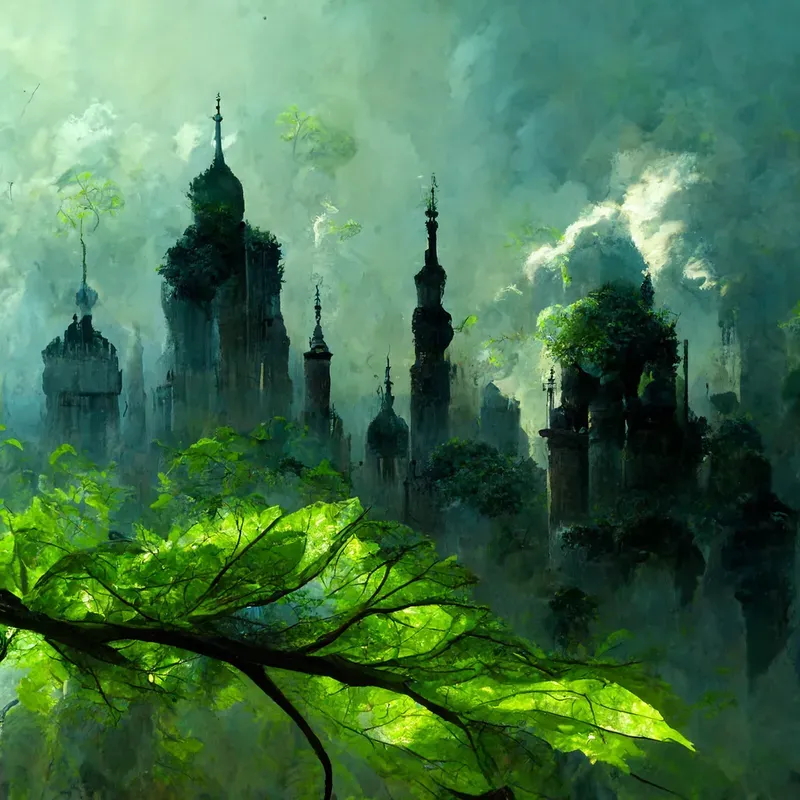 Elemental Fantasy Landscape Wallpapers Midjourney Prompt | PromptBase