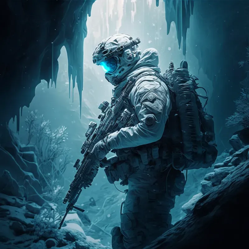 Futuristic Spec Ops Agent Scenes Midjourney Prompt | PromptBase