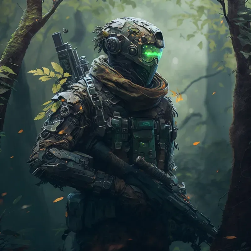 Futuristic Spec Ops Agent Scenes Midjourney Prompt | PromptBase