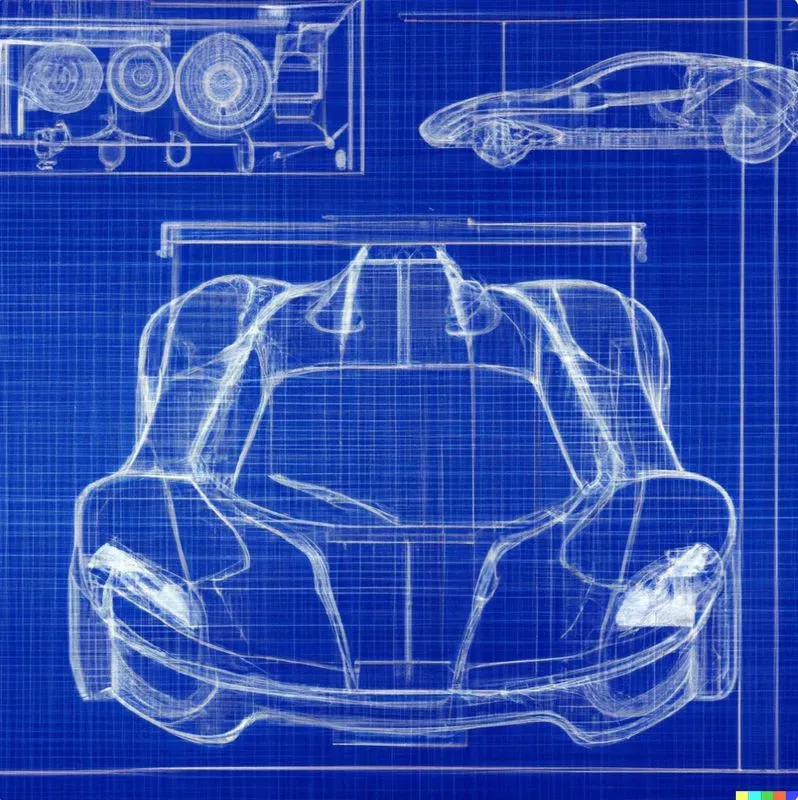 Supercar Blueprints DALL·E Prompt | PromptBase