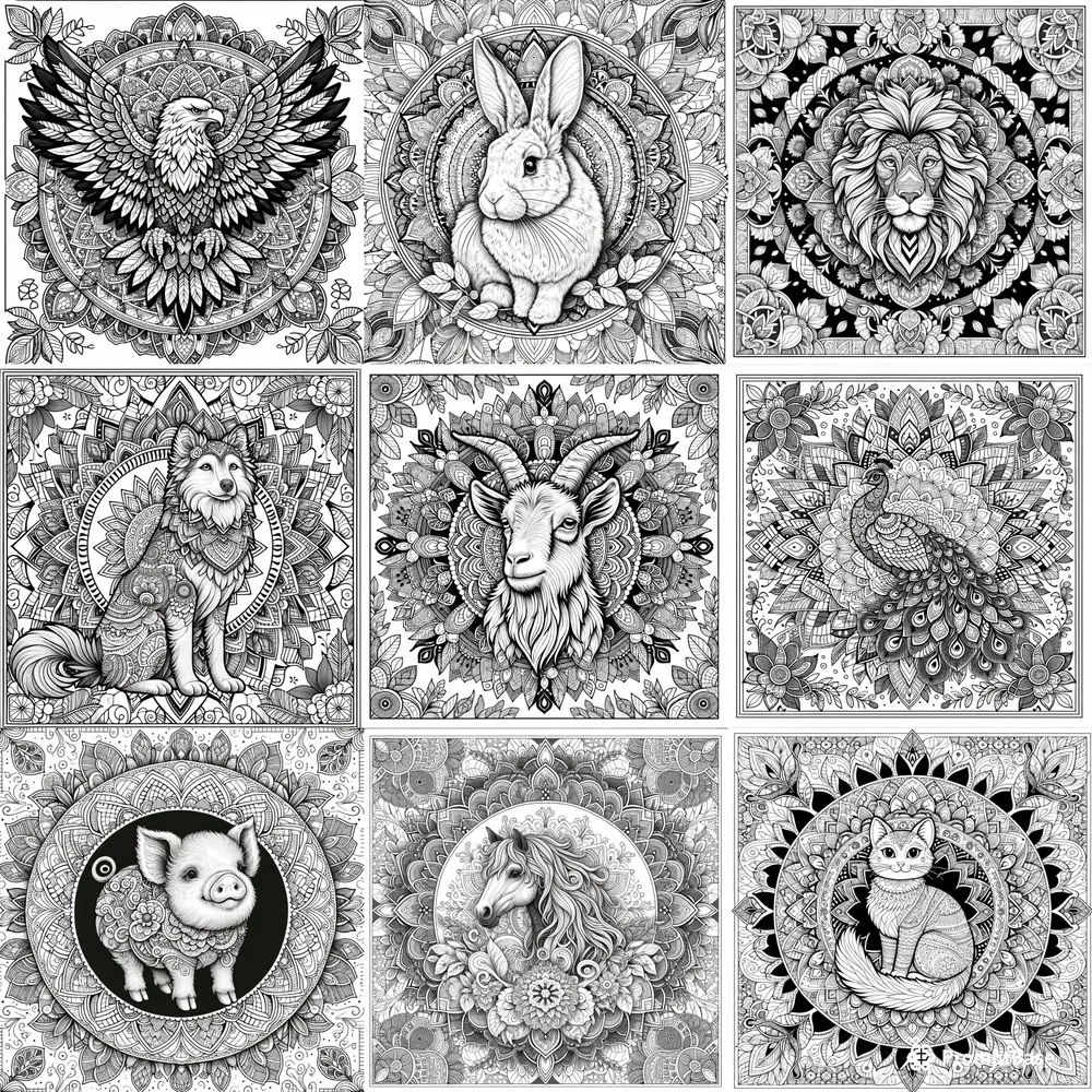 Mandala Patterns Colorings DALL·E Prompt | PromptBase