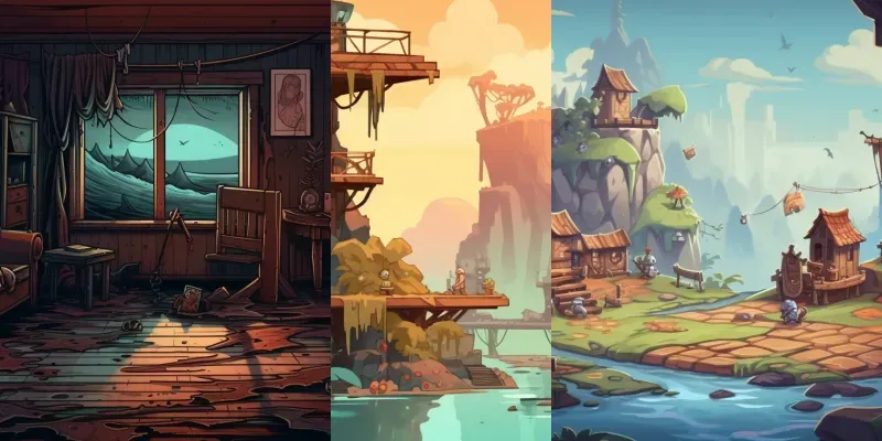 Cartoon Video Game Loading Screens Midjourney Prompt | PromptBase