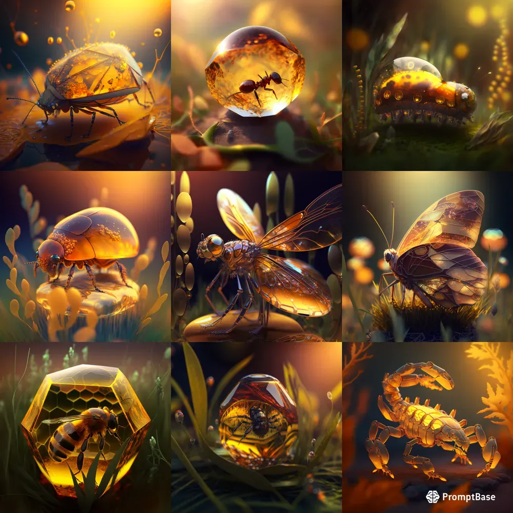 Amber Collection Midjourney Prompt | PromptBase