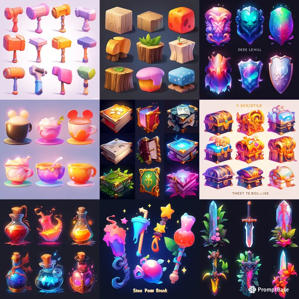 Disney Icon Pack Video Game Midjourney Prompt | PromptBase