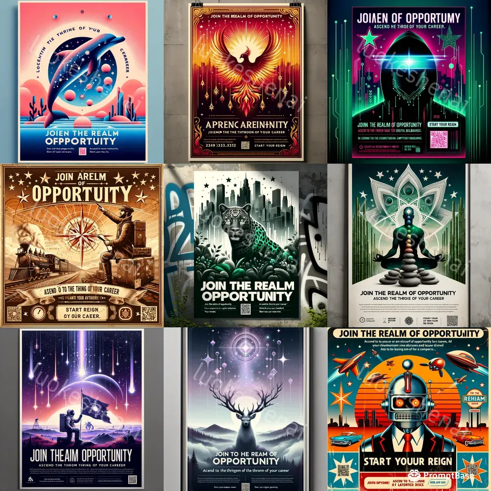 Impact Creative Job Ad Poster Art DALL·E Prompt | PromptBase