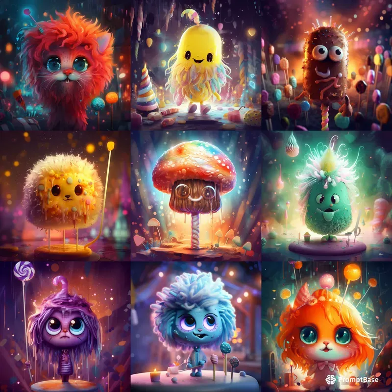 Cute Fantasy Food Funny Comic Characters Midjourney Prompt | PromptBase