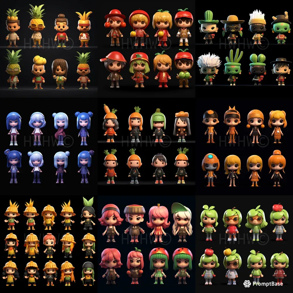 NFT Art Character Designs Inspirations Midjourney Prompt | PromptBase