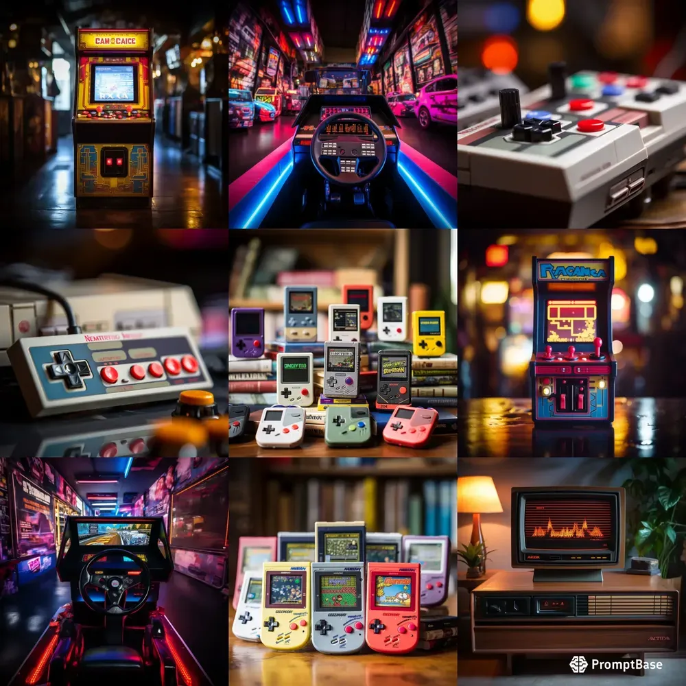 Retro Gaming Nostalgia Midjourney Prompt | PromptBase
