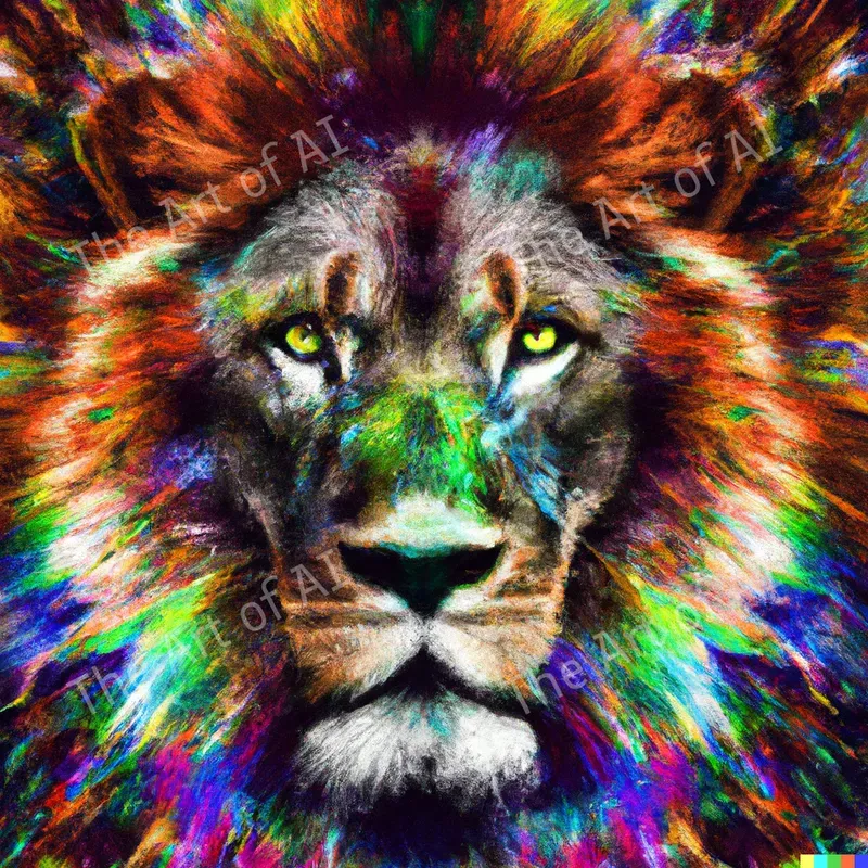 Colorful Animal Portrait Art DALL·E Prompt | PromptBase