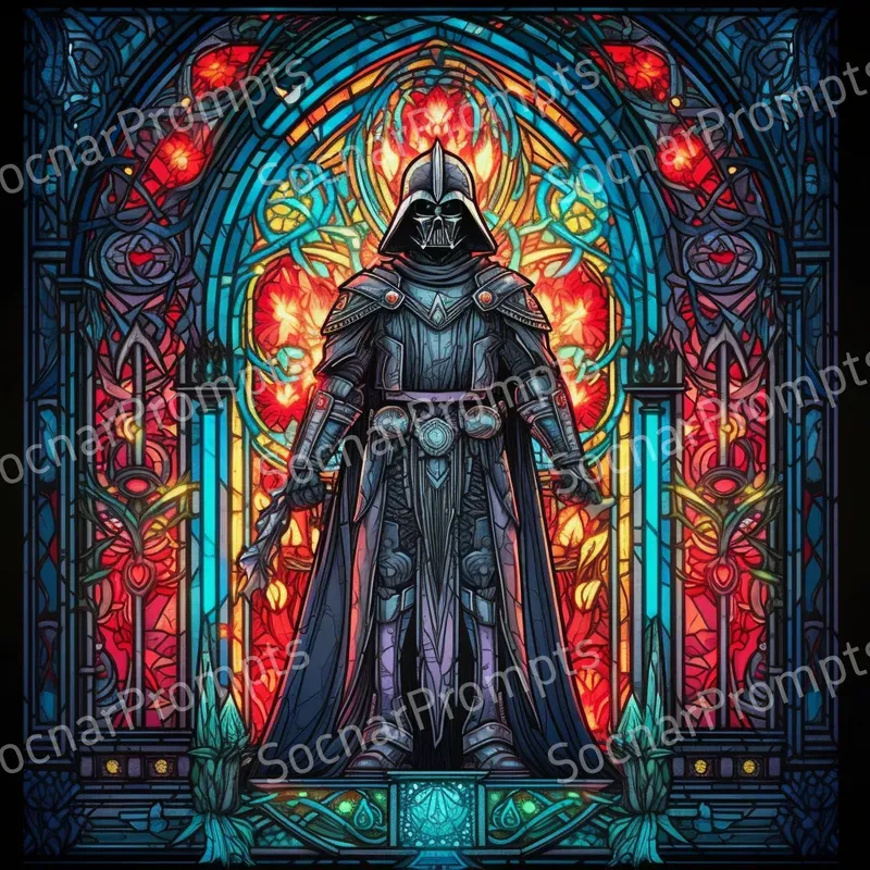 Stained Glass Characters Midjourney Prompt | PromptBase