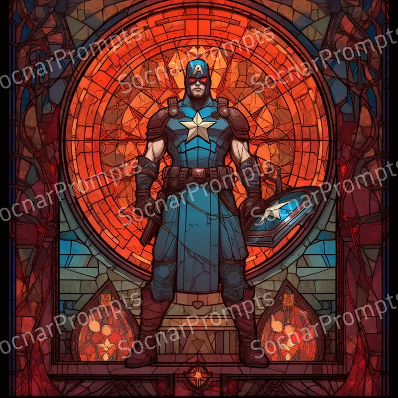 Stained Glass Characters Midjourney Prompt | PromptBase