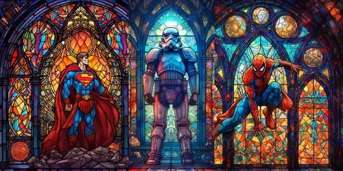 Stained Glass Character Art Midjourney Prompt | PromptBase