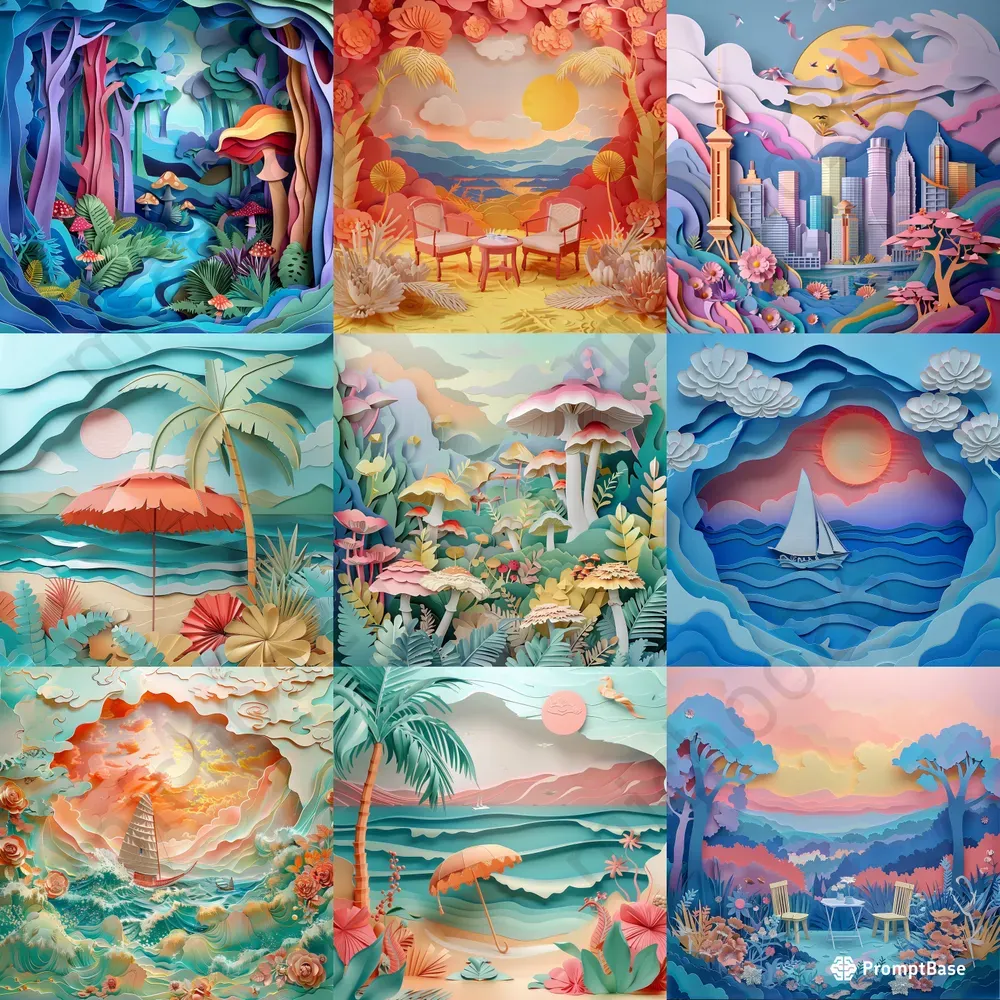 Paperwork Art Crafts In Your Motifs Midjourney Prompt | PromptBase