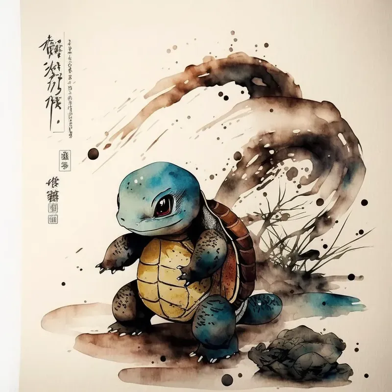 Pokemon In Japanese Art Style Midjourney Prompt | PromptBase