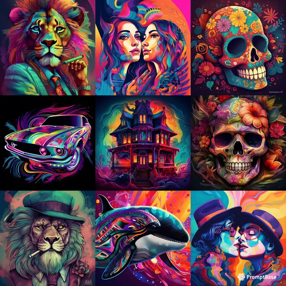 Psychedelic Picasso Paintings Midjourney Prompt | PromptBase