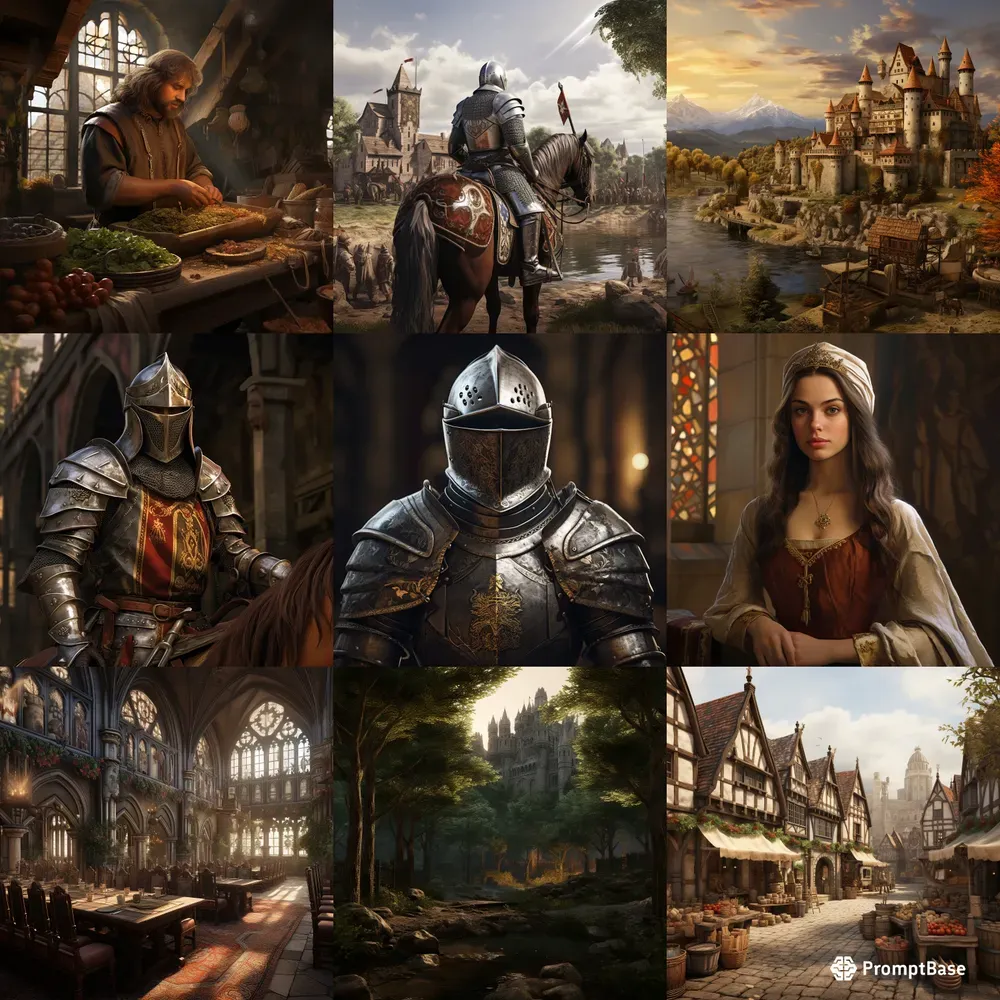 Stunning Medieval Time Artworks Midjourney Prompt | PromptBase