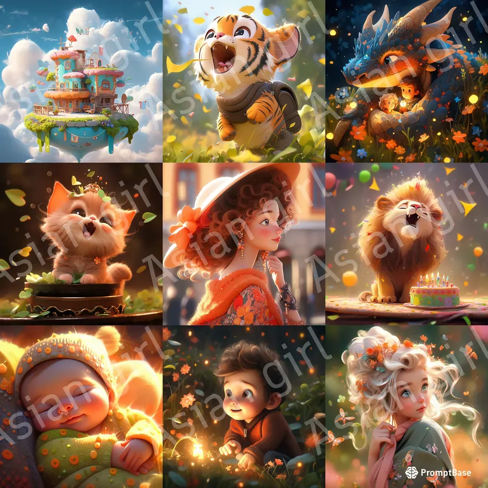 3D Cute Animation Character Series Midjourney Prompt | PromptBase