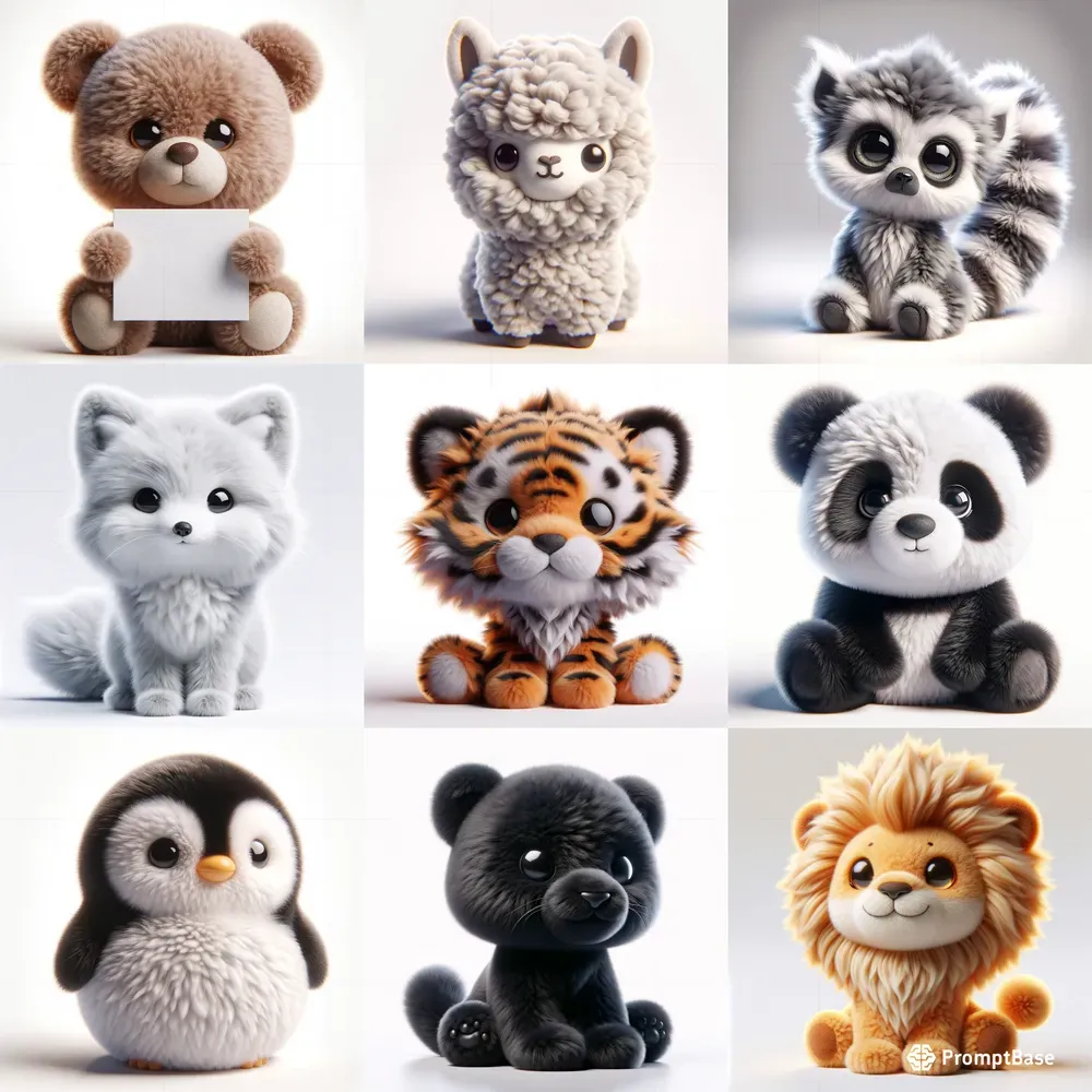 Fluffy Animal Toys DALL·E Prompt | PromptBase