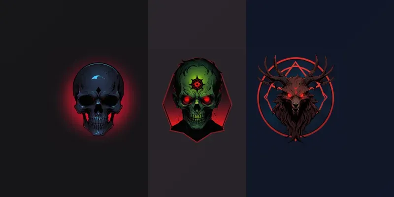 Gothic Logos With Fiery Eyes Leonardo Ai Prompt | PromptBase