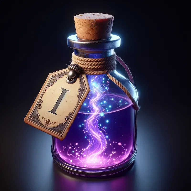 Magic Potions With Paper Tags DALL·E Prompt | PromptBase