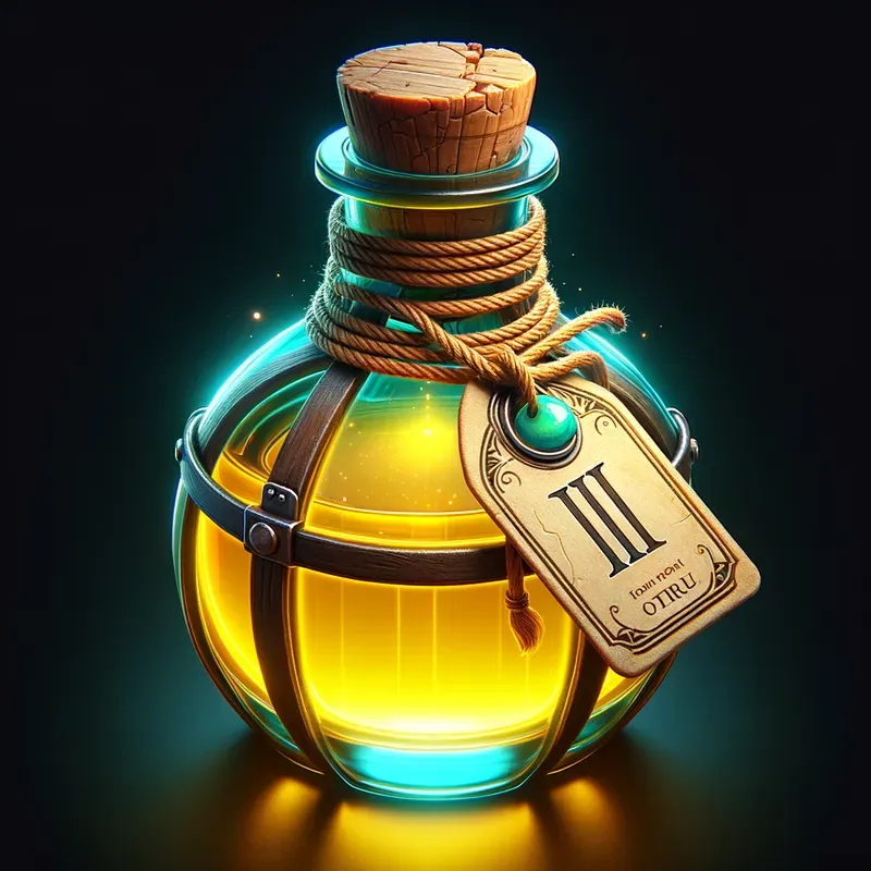 Magic Potions With Paper Tags DALL·E Prompt | PromptBase