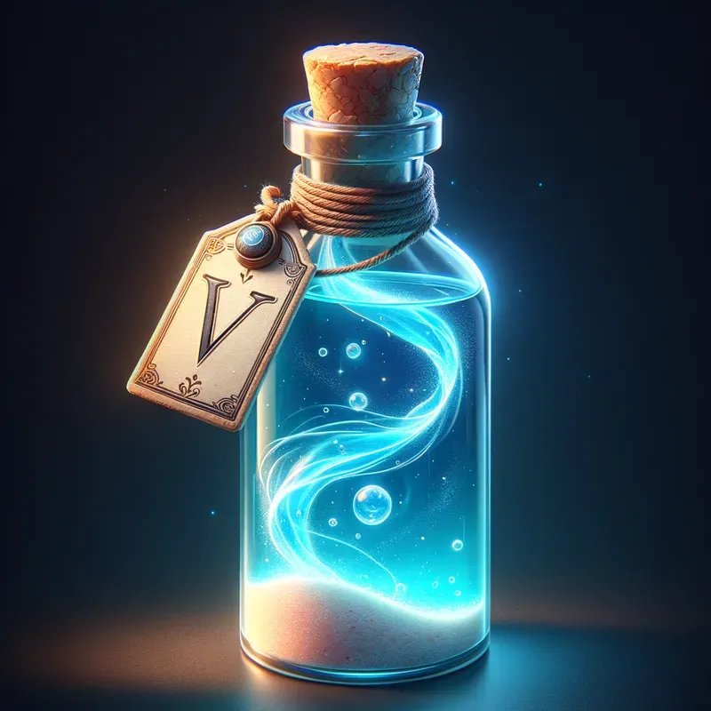 Magic Potions With Paper Tags DALL·E Prompt | PromptBase