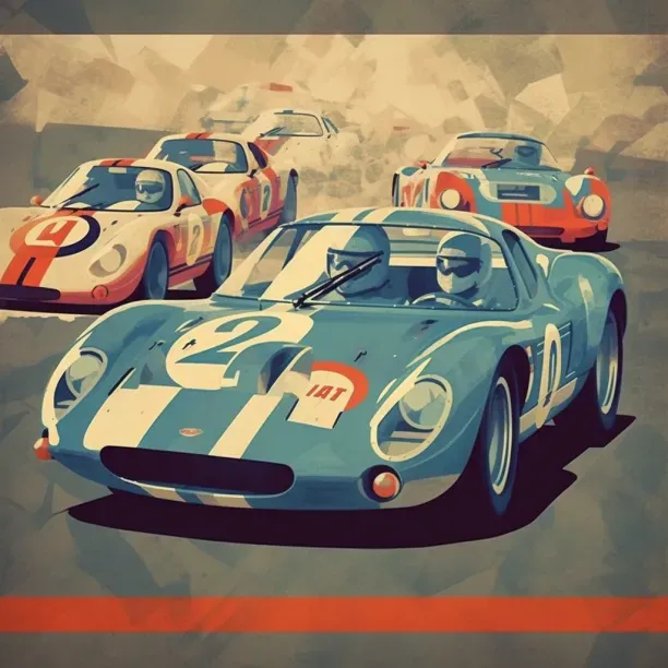 Vintage Car Racing Posters Midjourney Prompt | PromptBase