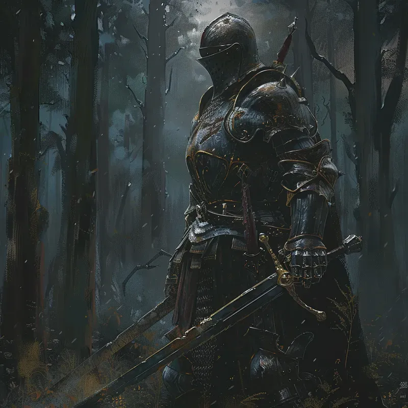 Epic Cinematic Knight Scenes Midjourney Prompt | PromptBase