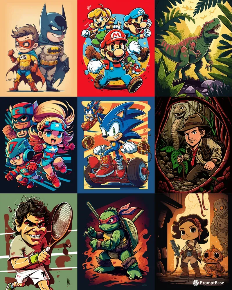 Illustrations Cartoon Style Midjourney Prompt | PromptBase