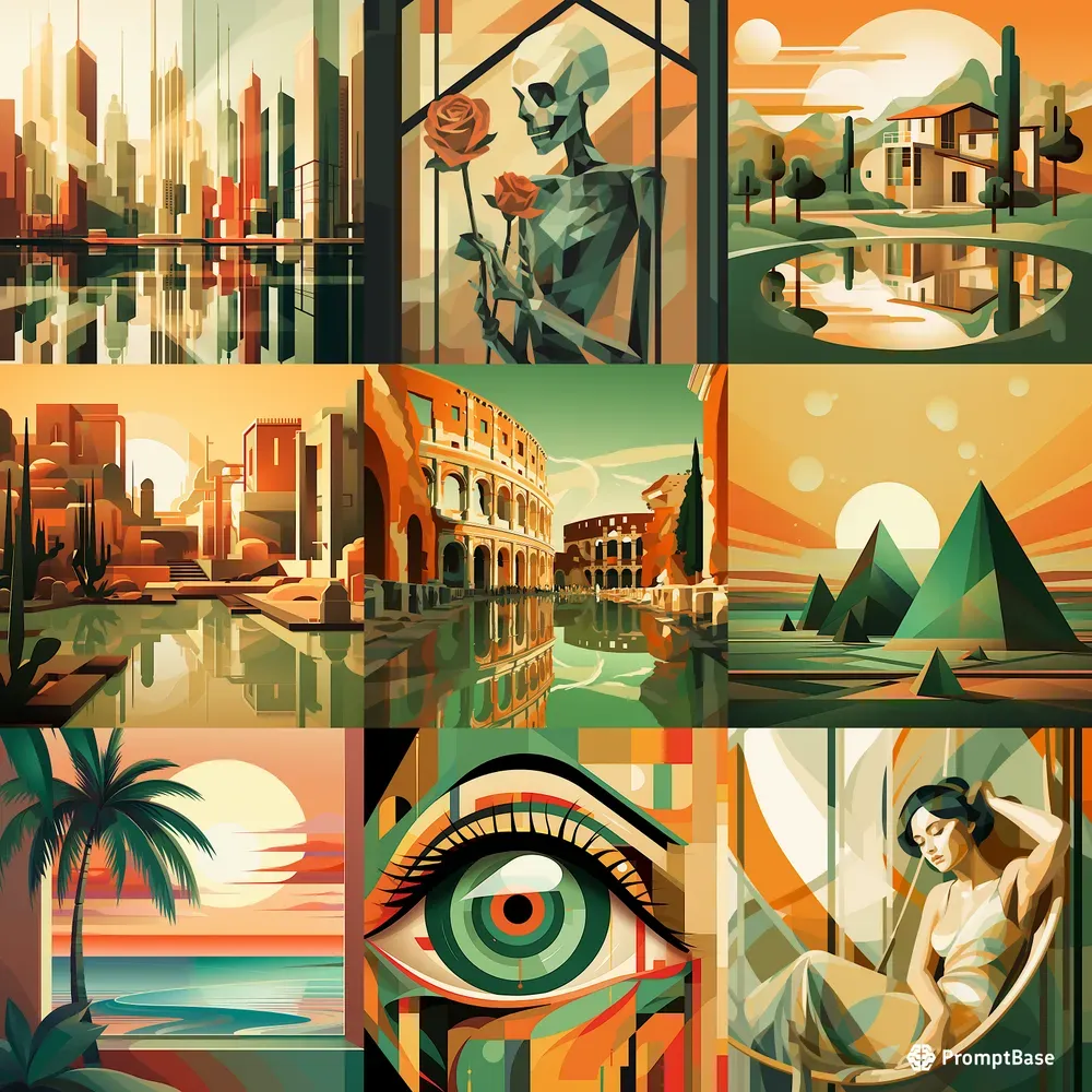 Modernist Illustrations Midjourney Prompt | PromptBase