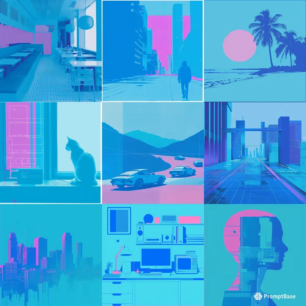 Retro Futuristic Vaporwaves Midjourney Prompt | PromptBase