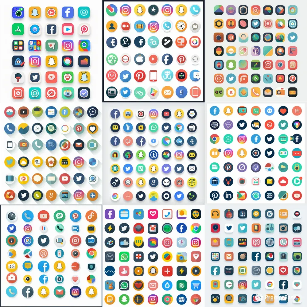 Icons For Mobile Apps Midjourney Prompt | PromptBase