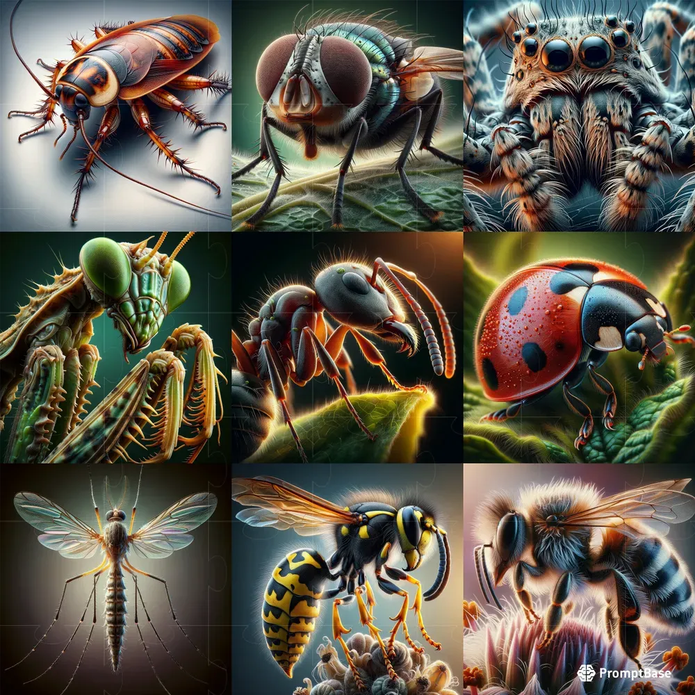 Macro Images Of Insects DALL·E Prompt | PromptBase