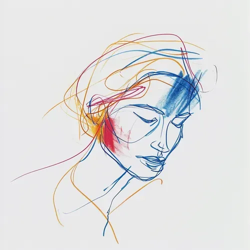 Simple Abstract Pencil Line Sketches App | PromptBase