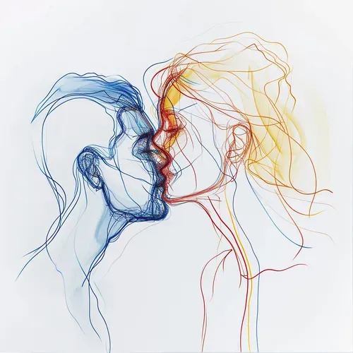 Simple Abstract Pencil Line Sketches App | PromptBase