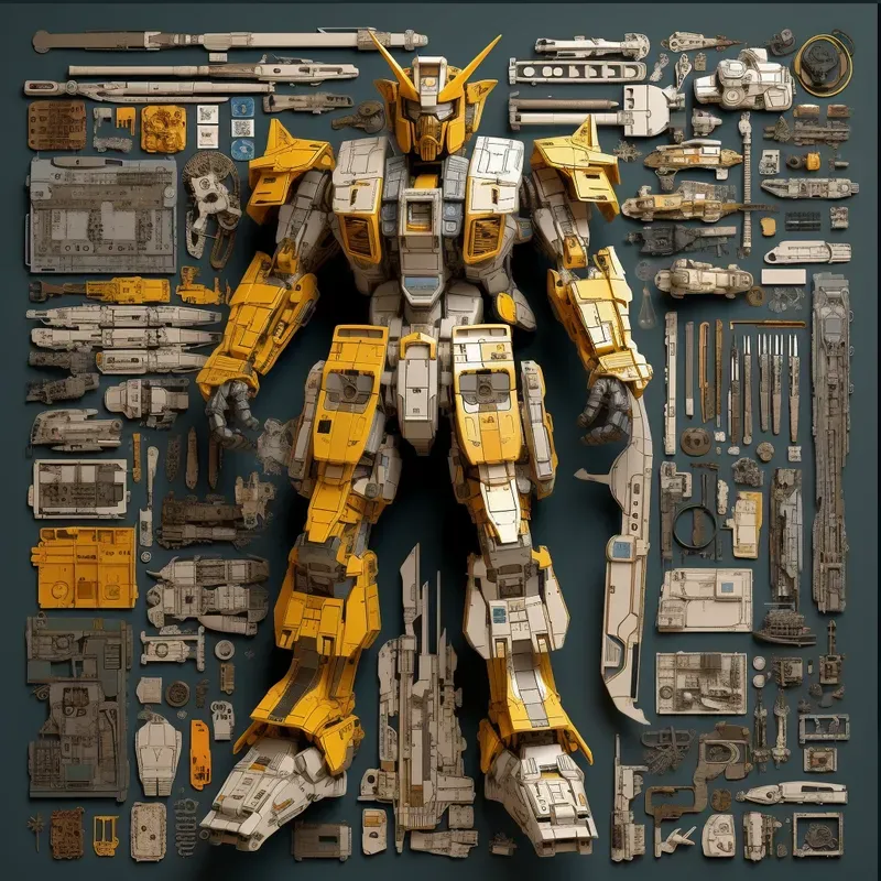 Character Armor Breakdown Blueprints Midjourney Prompt | PromptBase