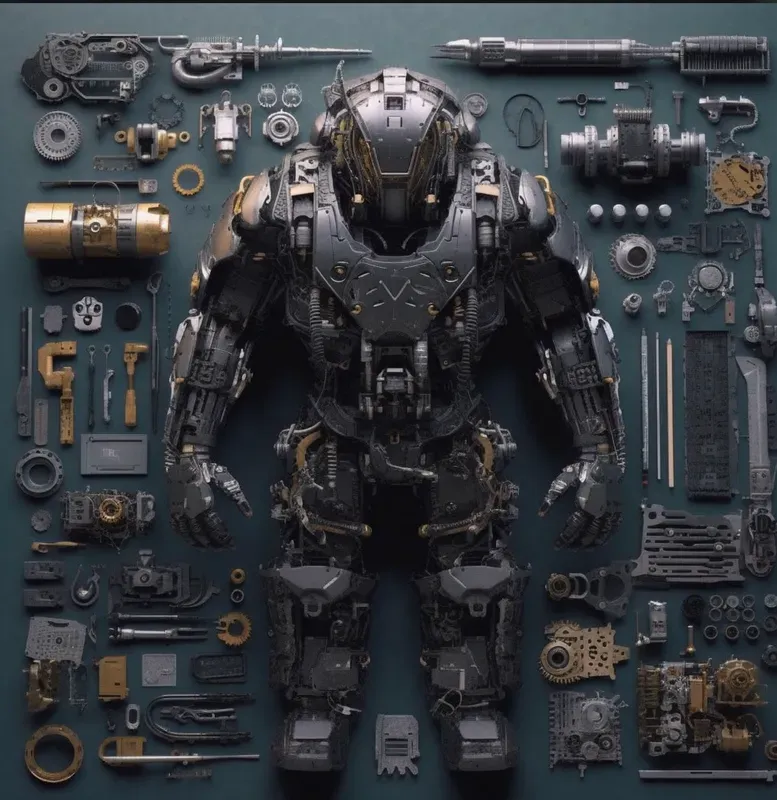 Character Armor Breakdown Blueprints Midjourney Prompt | PromptBase