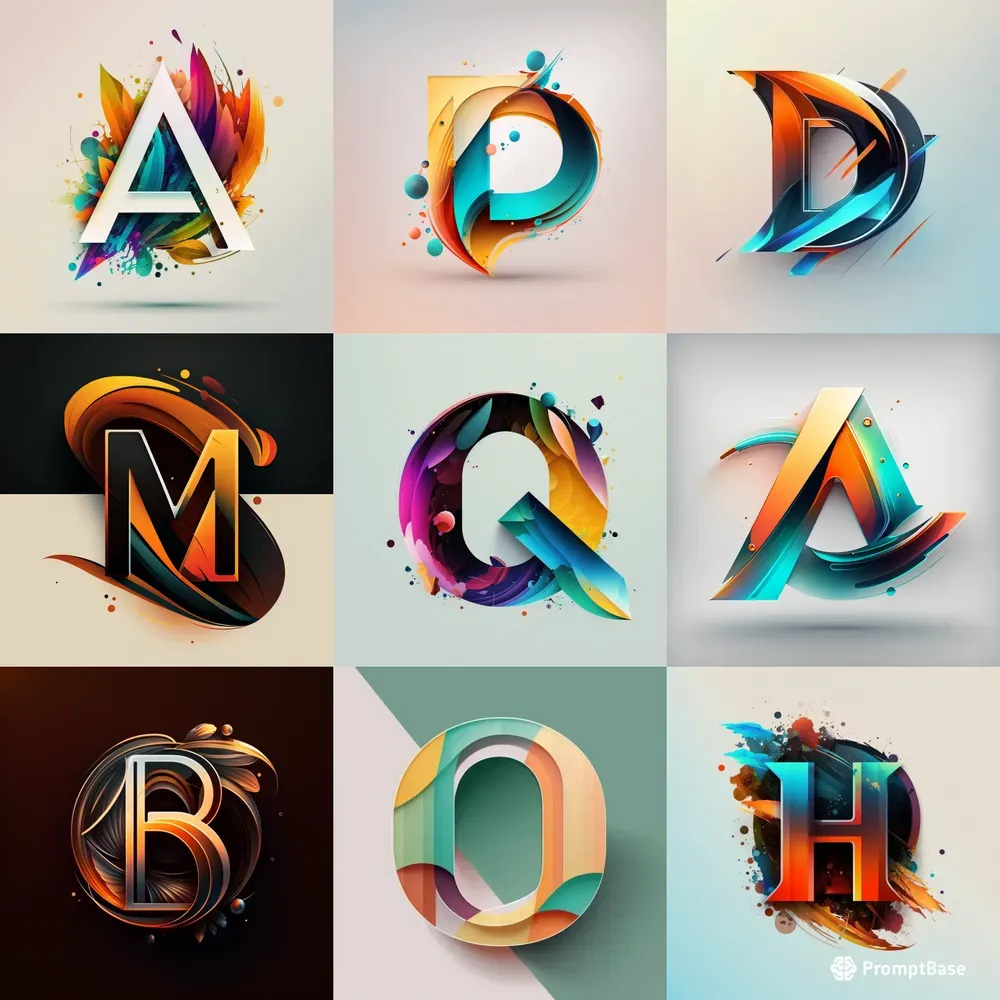 Charming Vector Lettering Logo Midjourney Prompt | PromptBase
