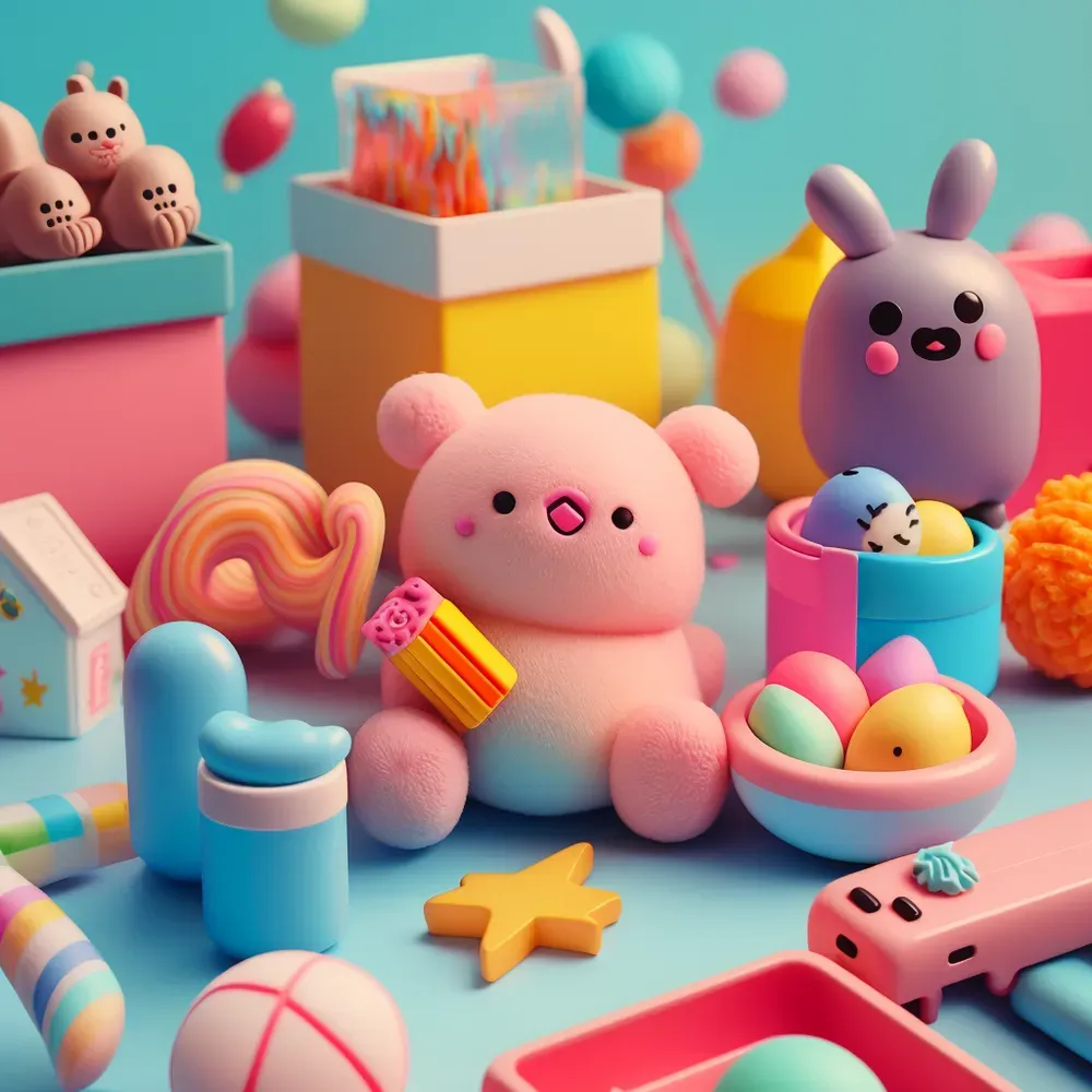 Displays Of Super Cute Kawaii Items Midjourney Prompt | PromptBase