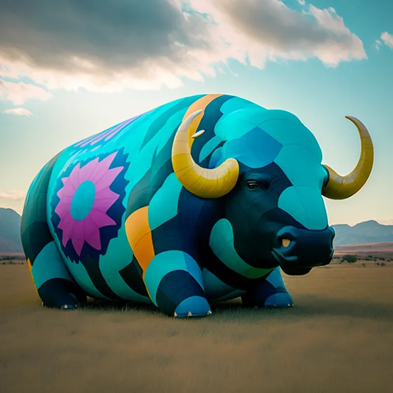 Inflatable Animals With Funny Patterns Midjourney Prompt | PromptBase